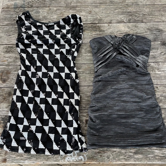 sean joh | Dresses | Sean John Sequined Blwhite Dress Sz 6 And Romeo ...